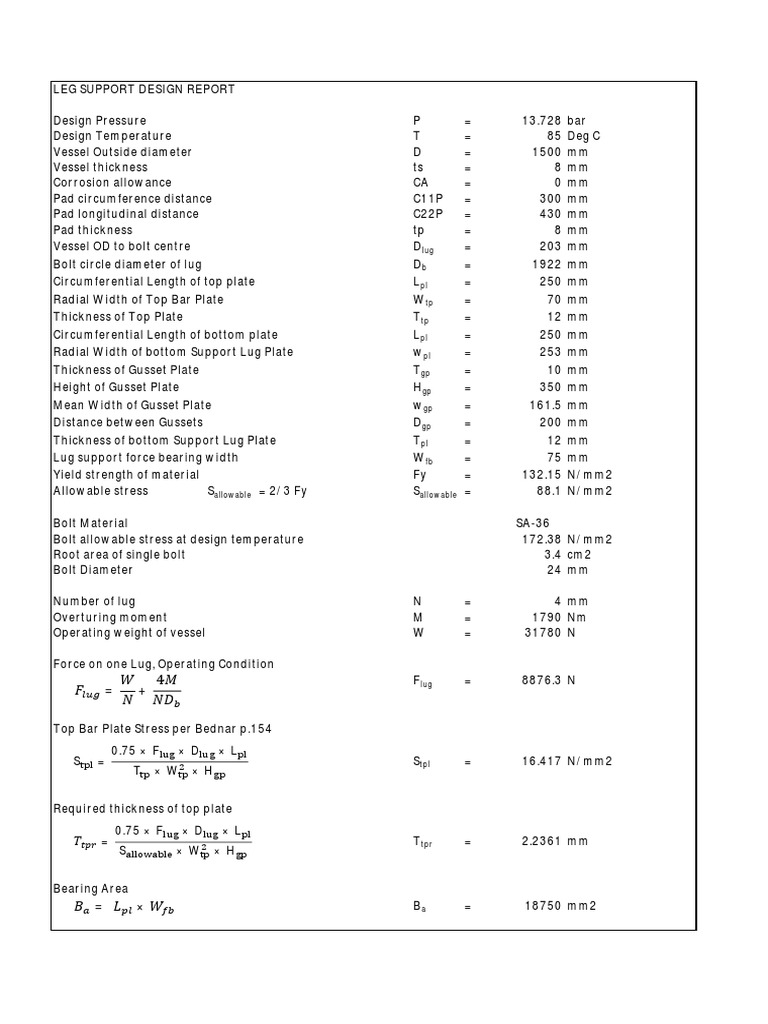 Lug Support | PDF | Stress (Mechanics) | Screw