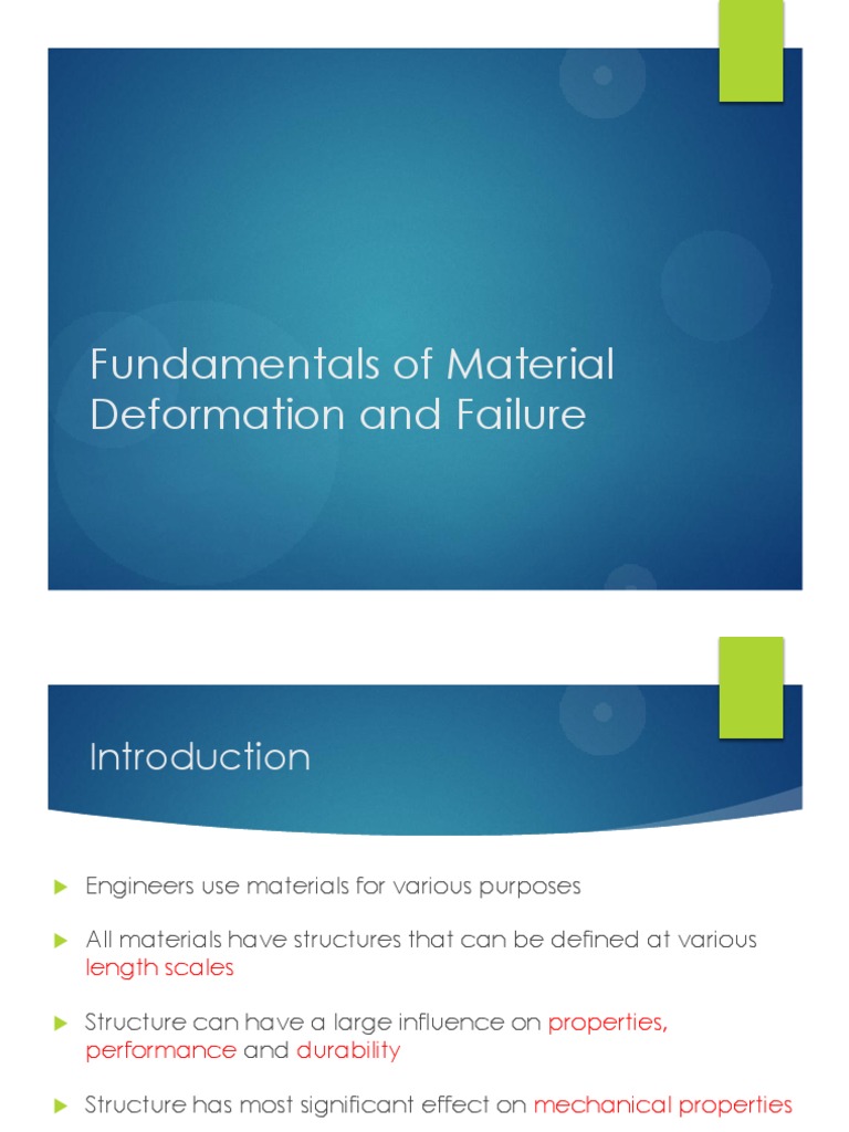 AMOM Lecture1 - Fundamentals | PDF | Fracture | Deformation (Engineering)