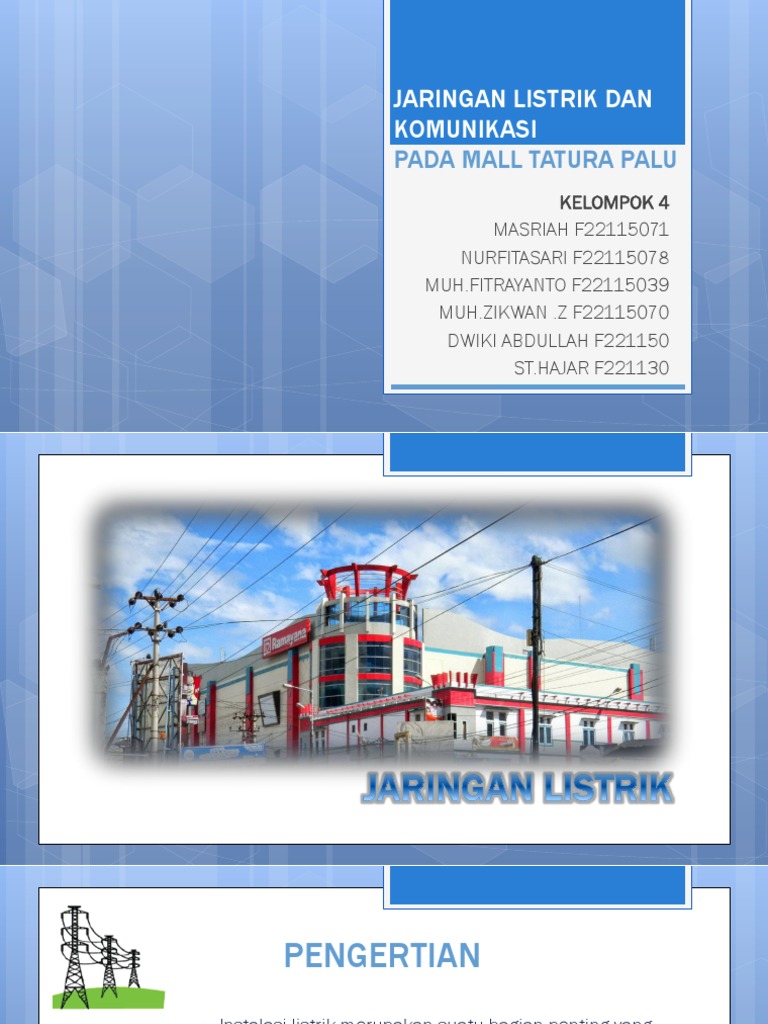 Jaringan Listrik dan Telekomunikasi Mall Tatura | PDF