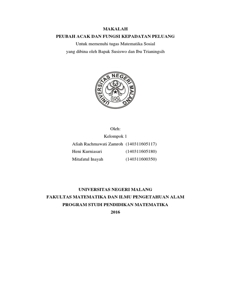 Makalah Stat Mat | PDF