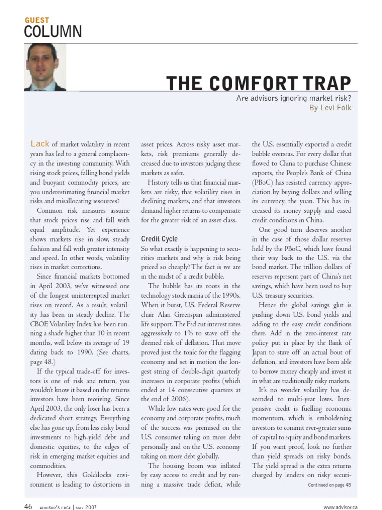 the+Comfort+Trap | PDF | Financial Markets | High Yield Debt