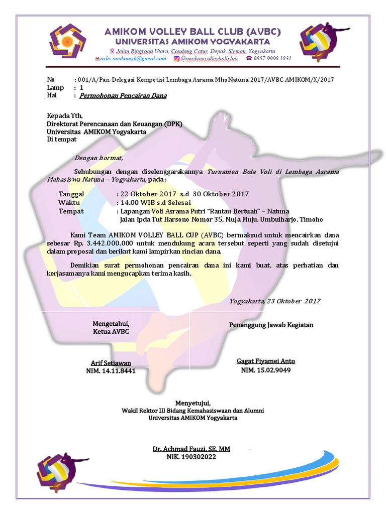 Contoh Surat Pencairan Dana | PDF