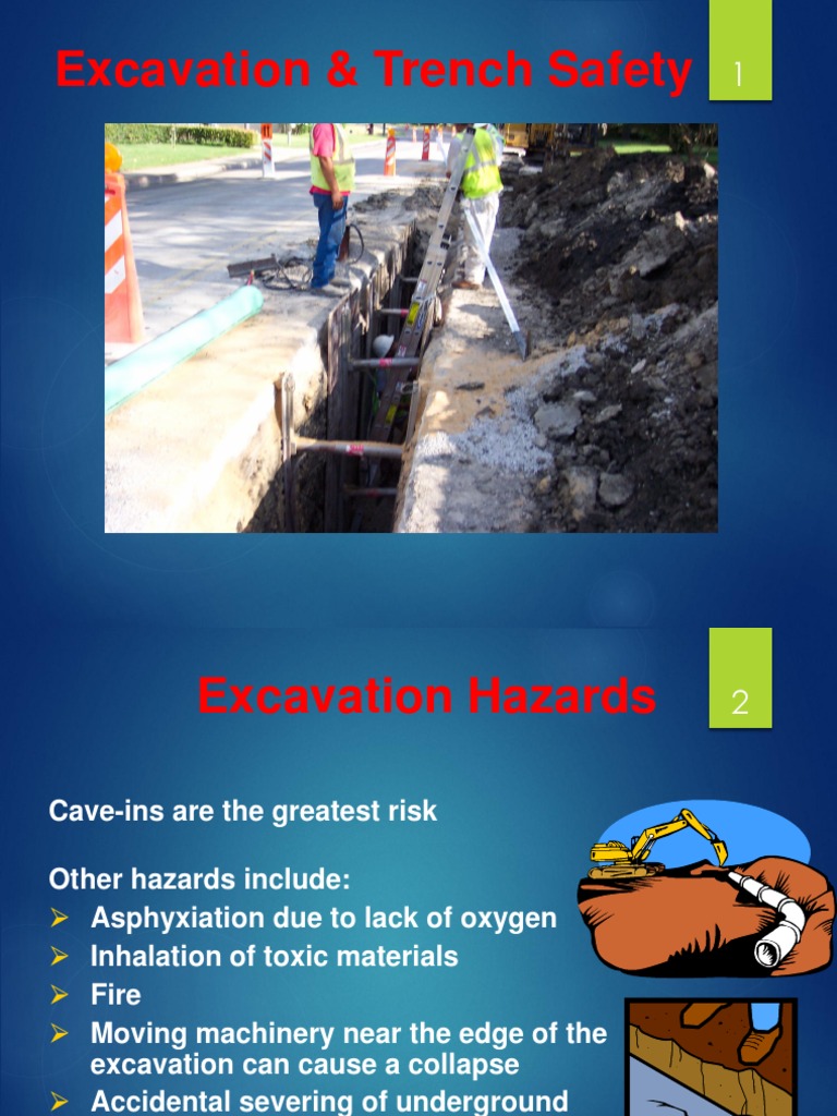 Excavation Trench Safety | PDF | Excavation (Archaeology) | Hazards