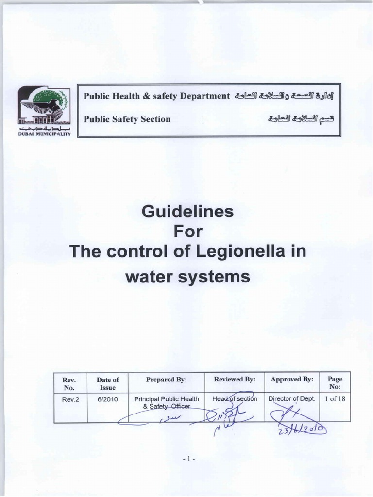 Guideline For The Control of Legionella in Water Systems ENG and Arabic ...