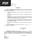 Affidavit of Barangay Official | PDF