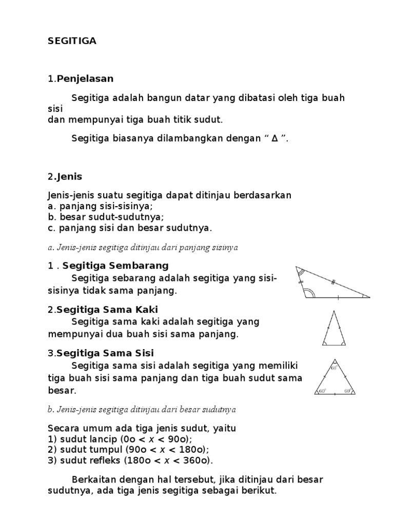 Jenis - Jenis Segitiga | PDF