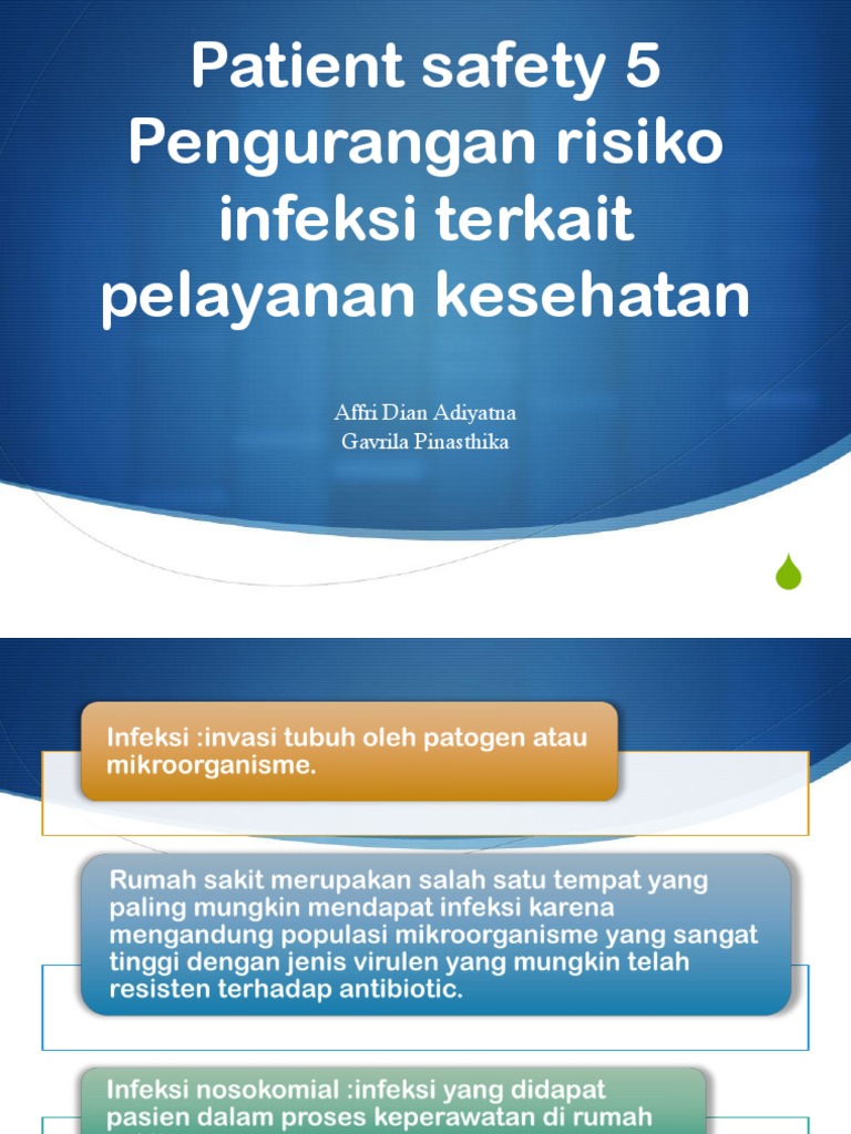 Pengurangan Resiko Infeksi Pada Pelayanan Kesehatan | PDF | Sains ...