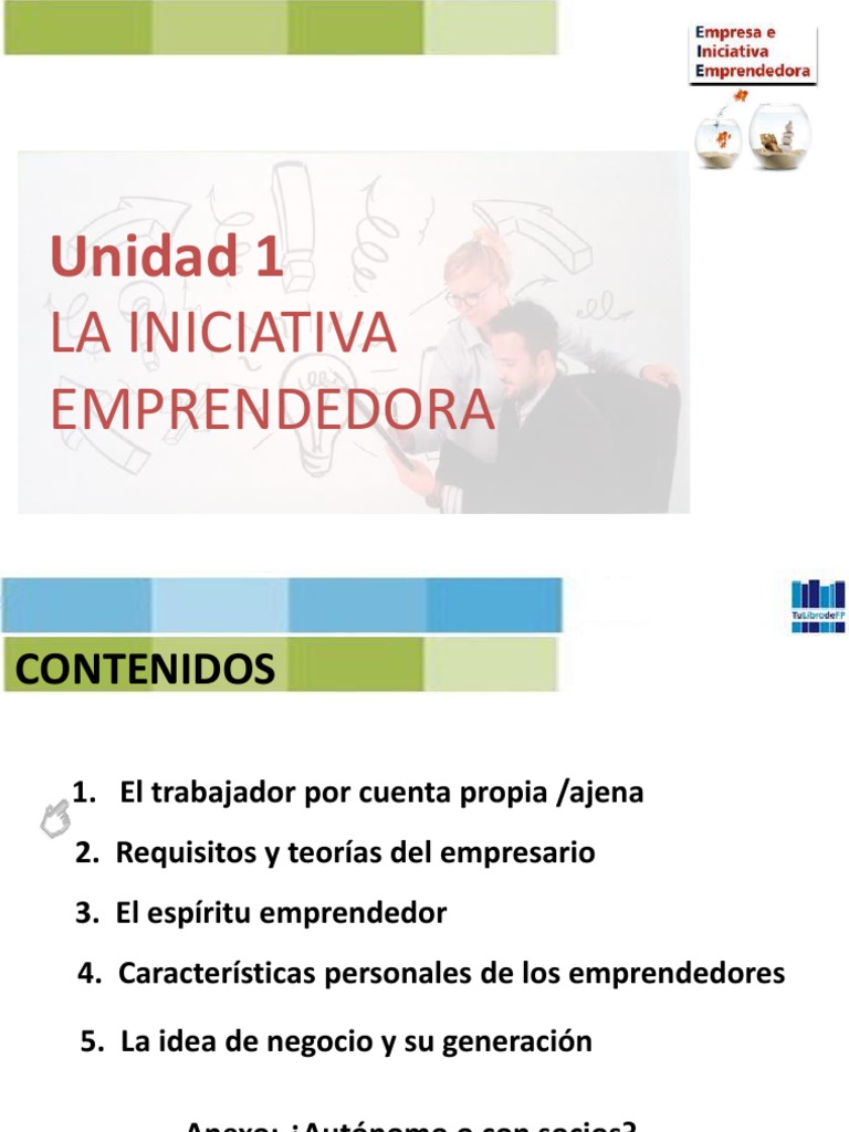 Eie 1 La Iniciativa Emprendedora 2017 Pdf Iniciativa Empresarial