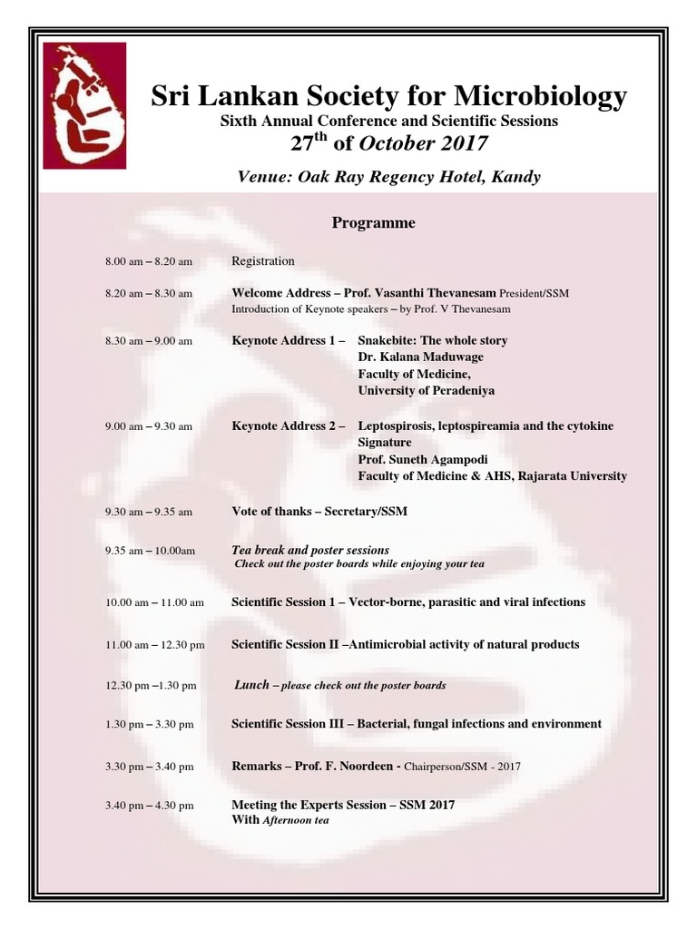 SSM Conference Programme - 2017 | PDF