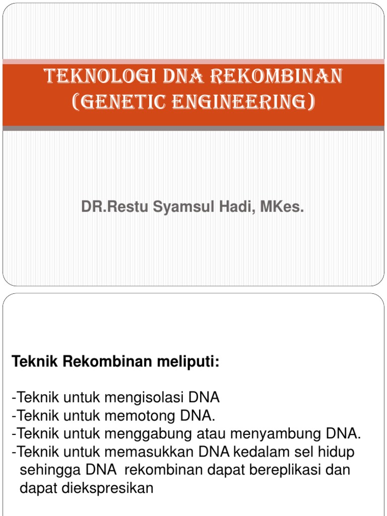DNA Rekombinan | PDF