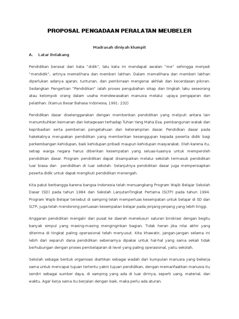 Proposal Pengadaan Peralatan | PDF