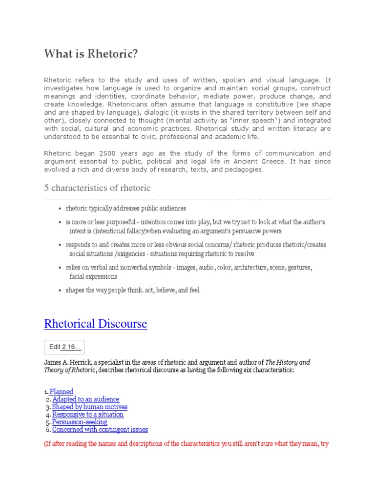 What Is Rhetoric | PDF | Rhetoric | Philosophical Movements