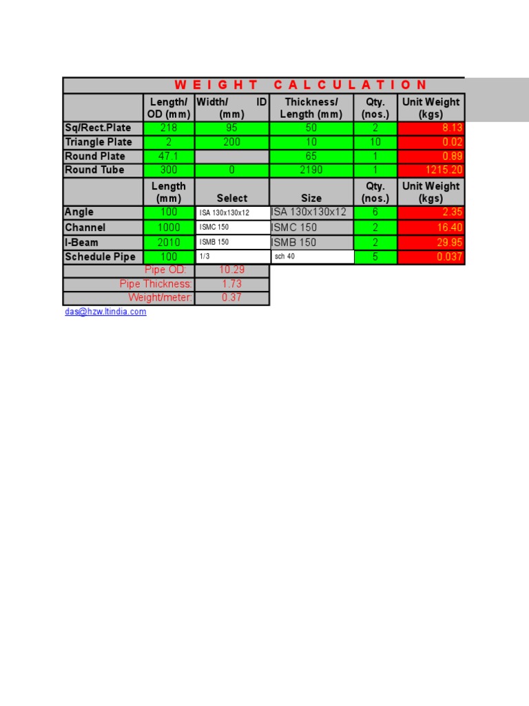 E Weight Calculation | PDF | Pipe (Fluid Conveyance) | Chemical Engineering