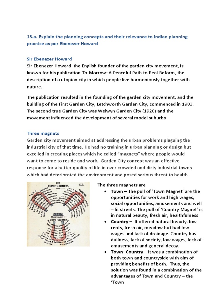 13.a. Explain The Planning Concepts and Their Relevance To Indian ...