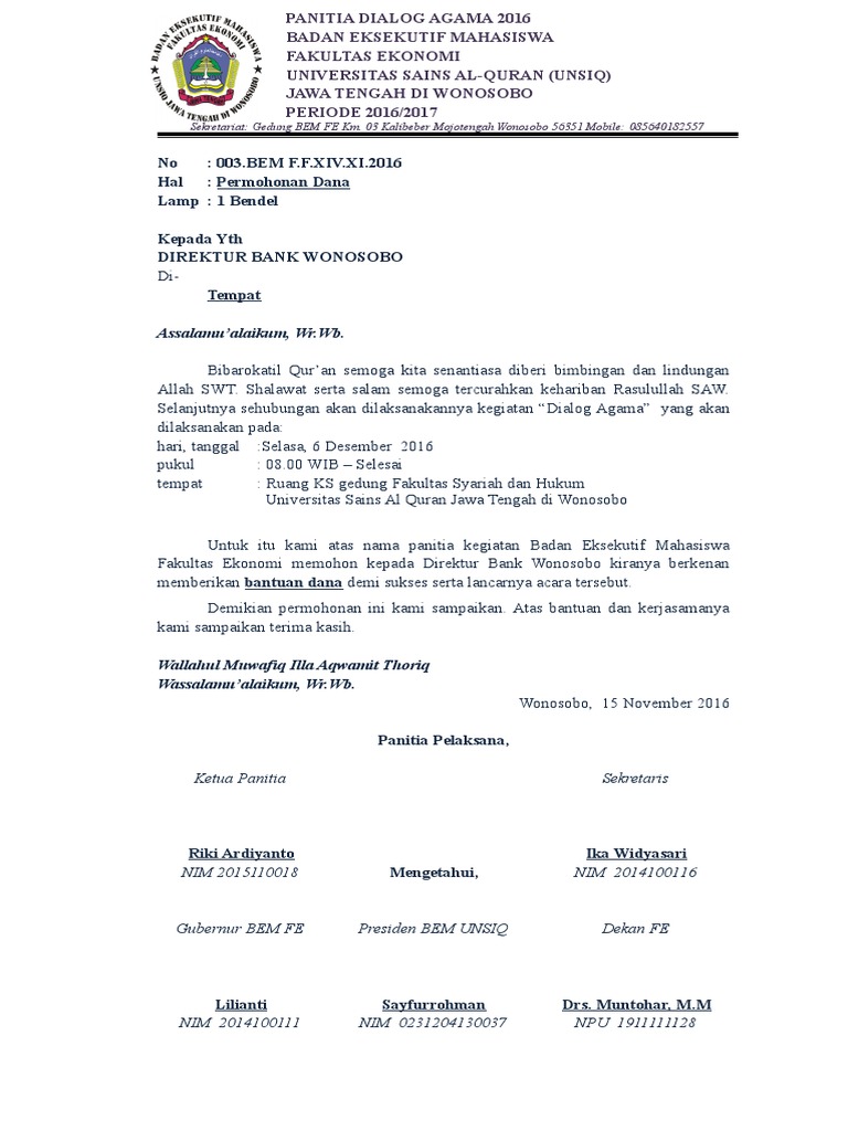 Contoh Proposal Dialog Agama | PDF