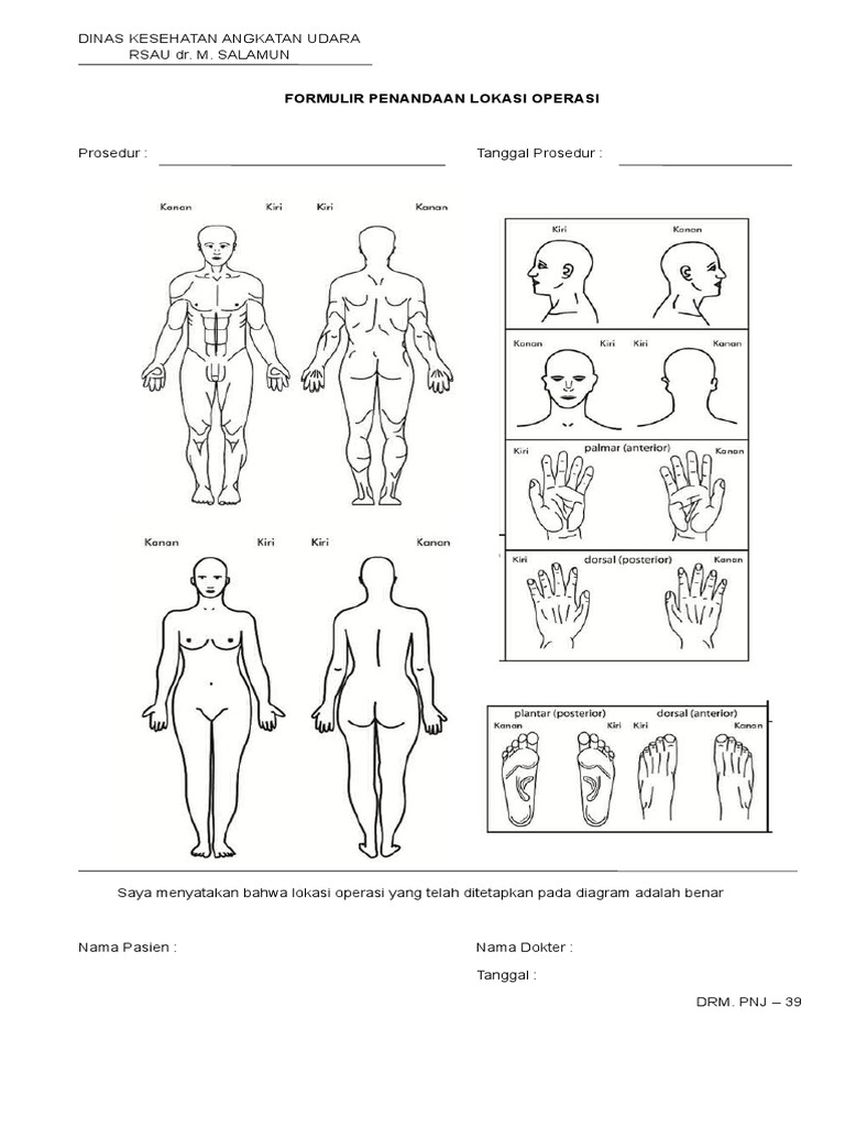 Formulir Penandaan Lokasi Operasi | PDF