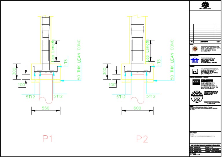 Pad Footing Detail-2 (B) 1 | PDF