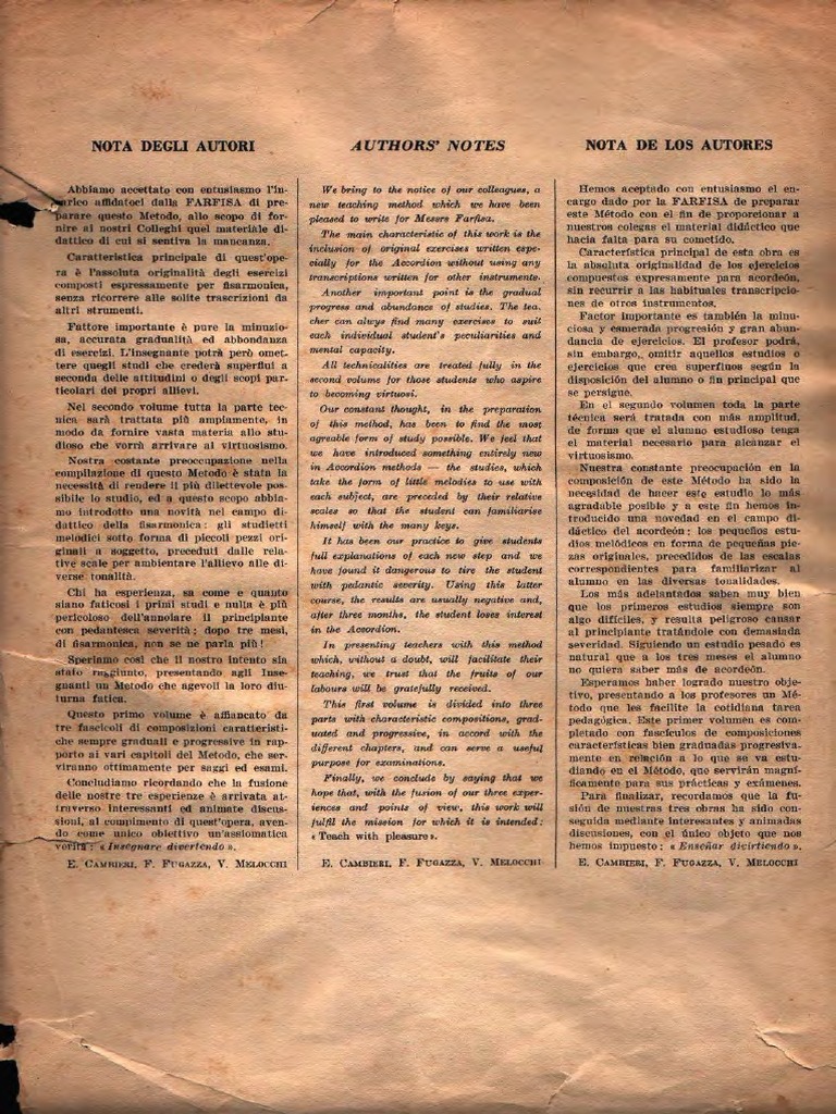 Método Farfisa Vol.i 1952 | PDF