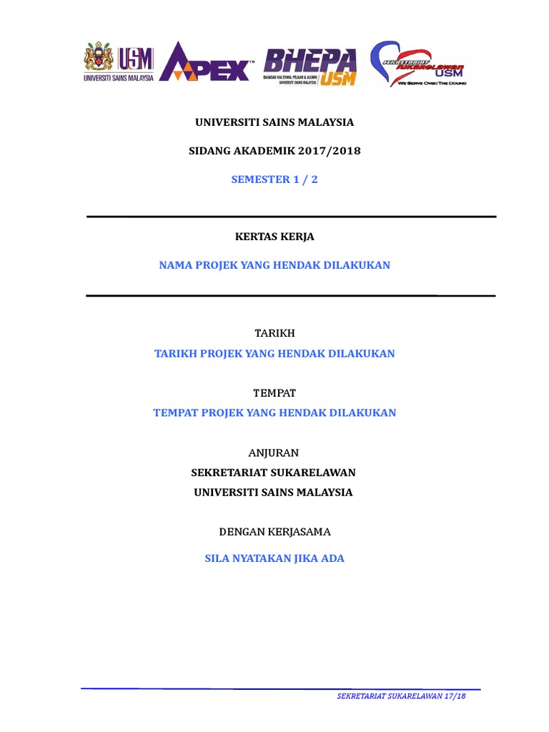 Template Kertas Kerja | PDF