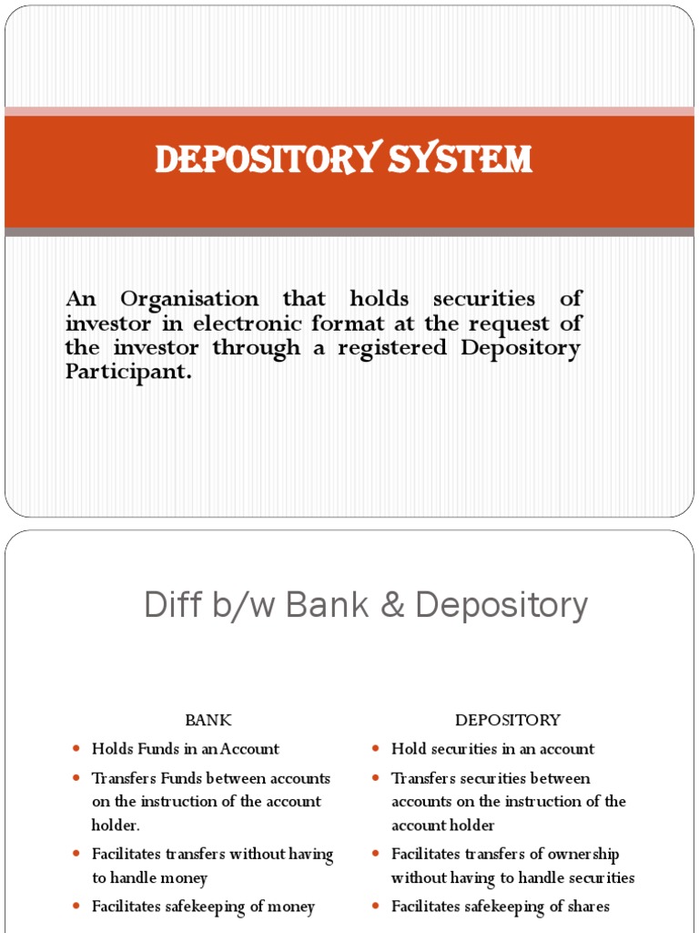 Depository System | Download Free PDF | Secondary Market | Securities ...