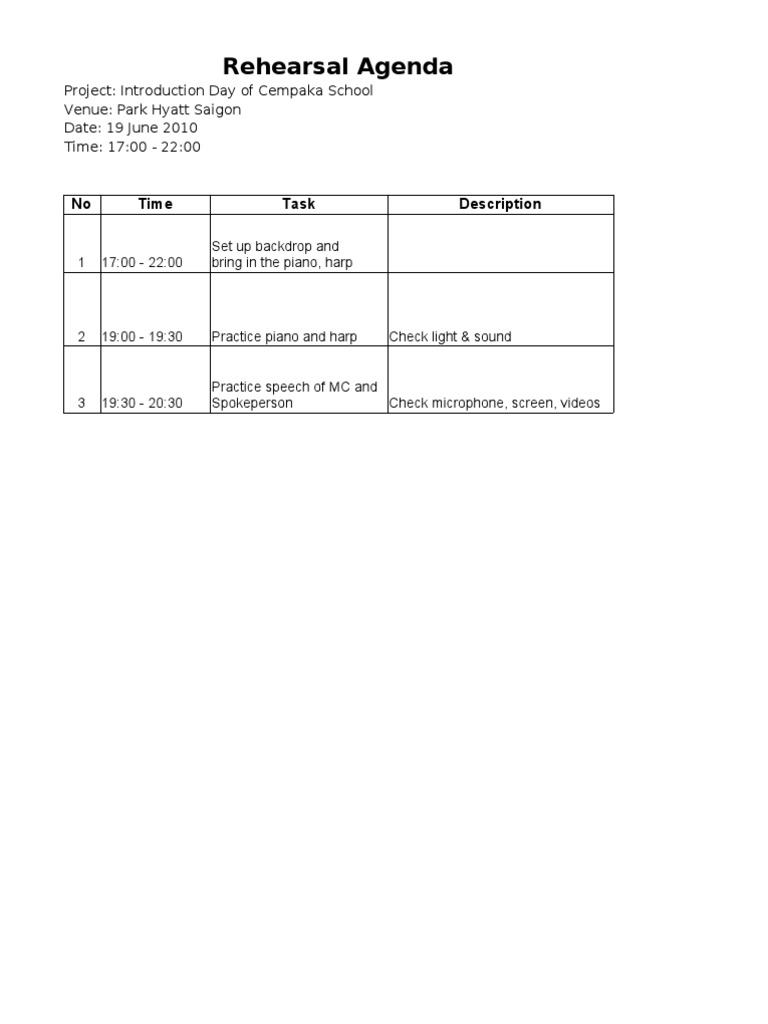Cempaka School Introduction Day Agenda | PDF | Gaiaphones | Music ...