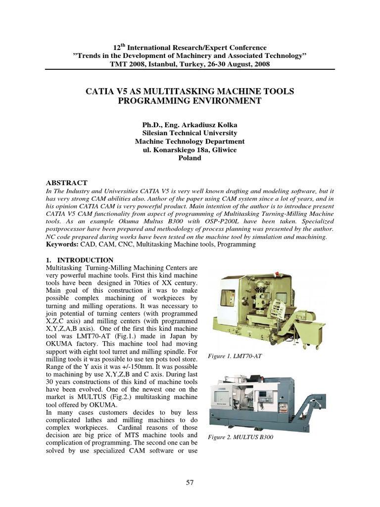 CATIA V5 As Multitasking Macine Tools Programming Environment | PDF ...