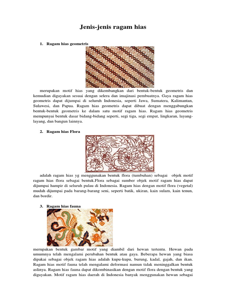 Jenis Ragam Hias | PDF