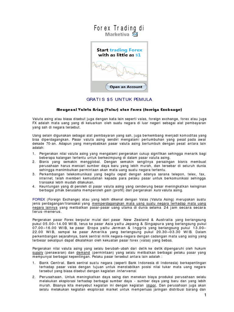 Panduan Main Forex Online PDF | PDF