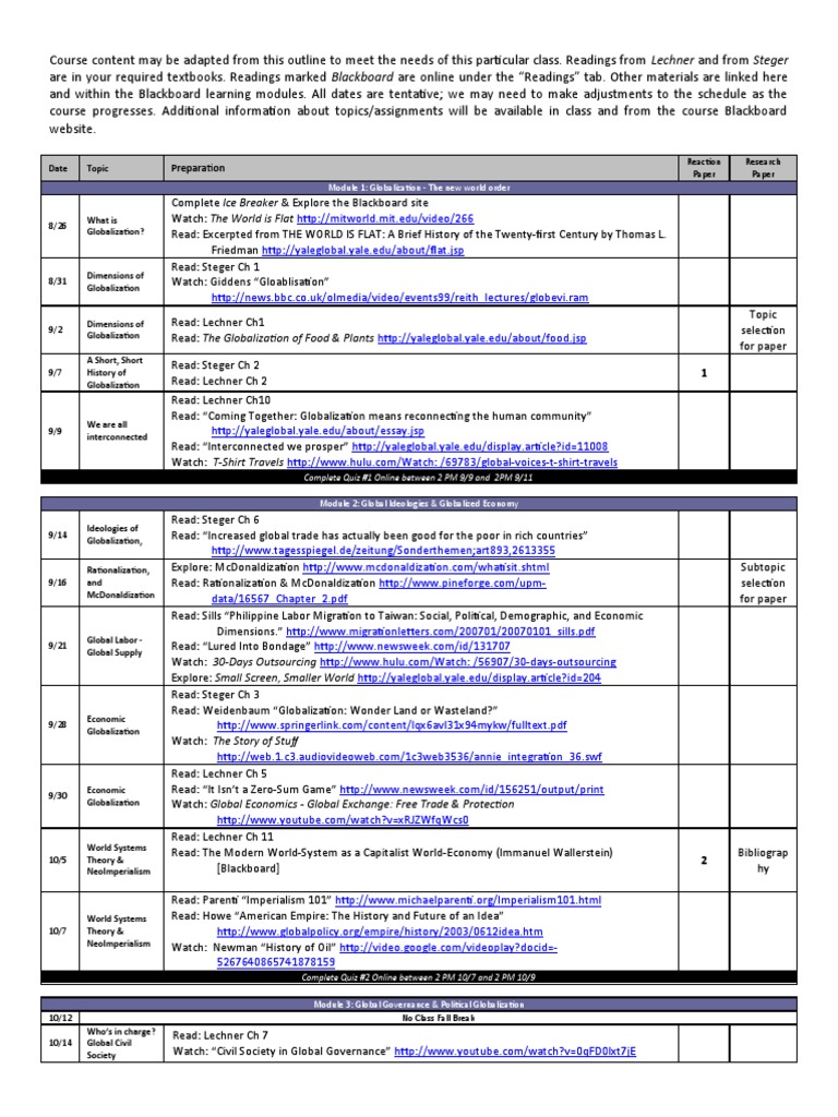 Preparation: Reaction Paper Research Paper | PDF | Globalization ...