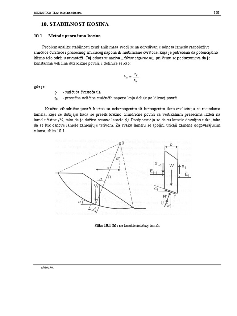 Stabilnost Kosina PDF | PDF