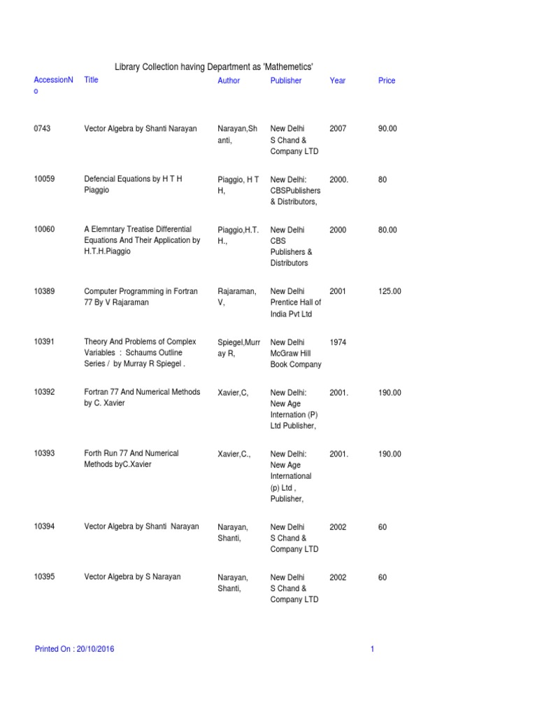 Mathematics Lib | PDF