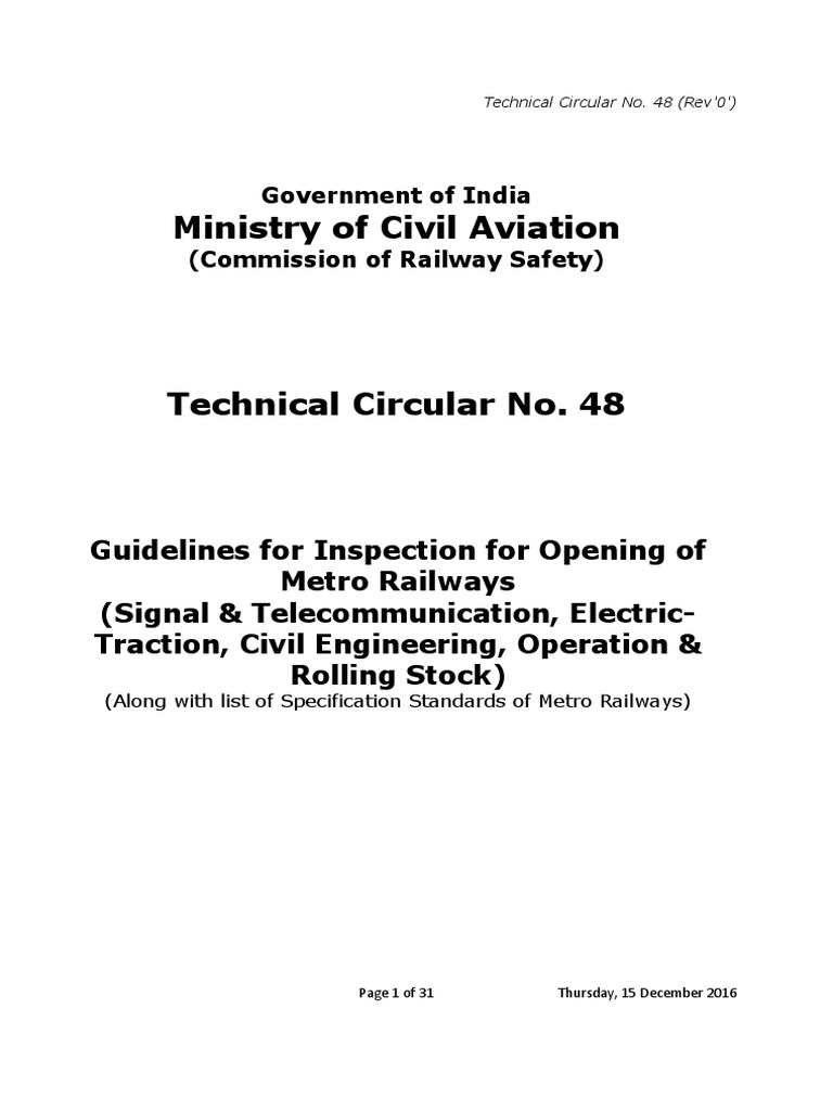 Guidelines for Testing Metro Rail Signalling and Train Control Systems ...
