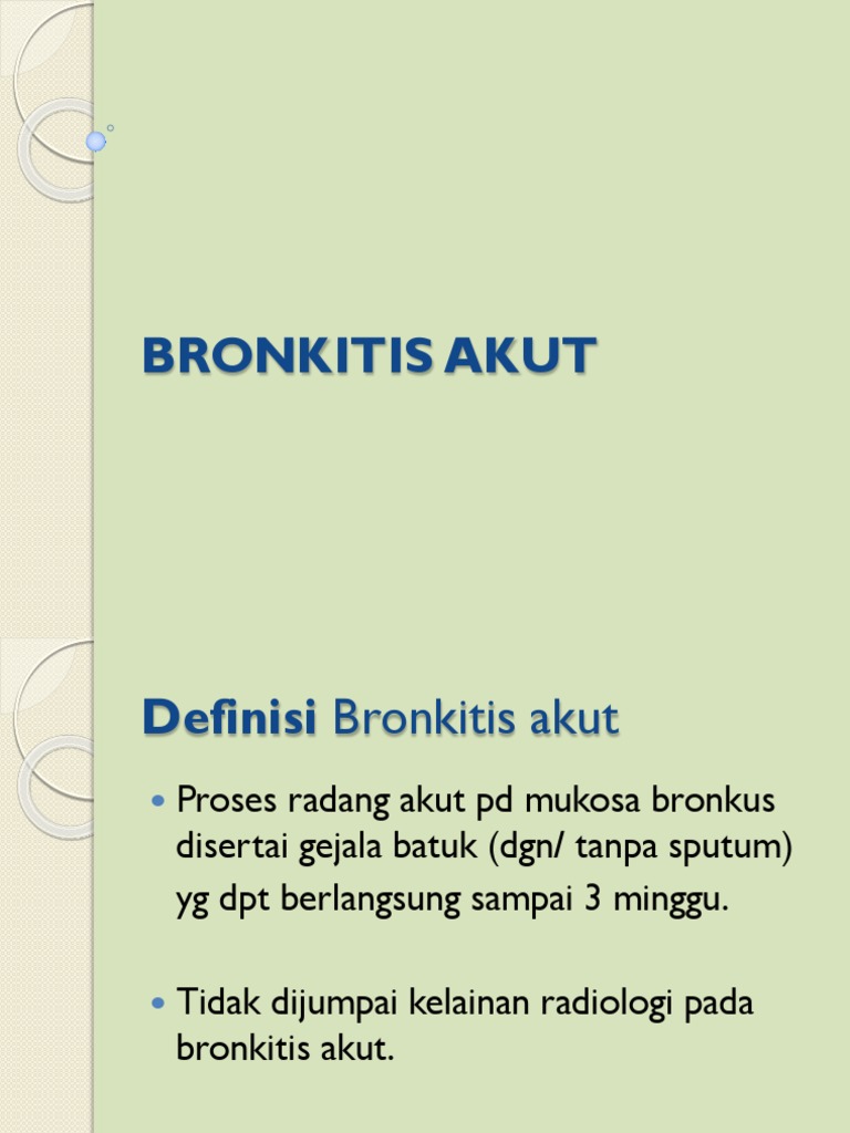Bronkitis Akut | PDF