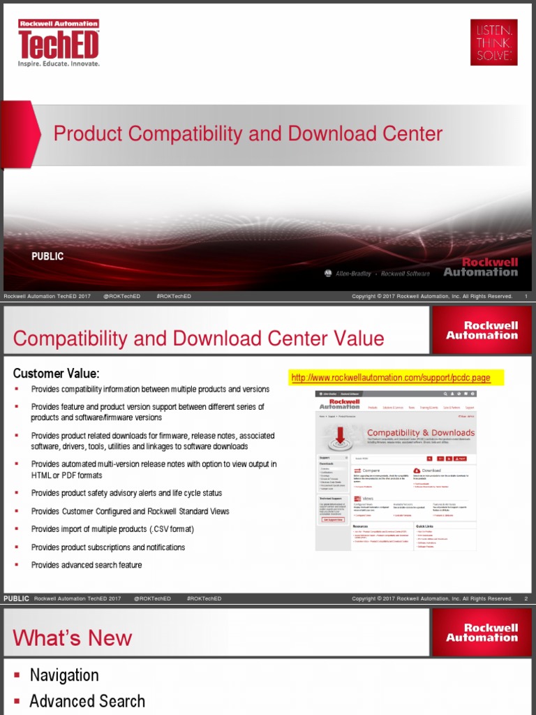 Rockwell Automation TechED 2017 - TS14 - Product Compatibility and ...