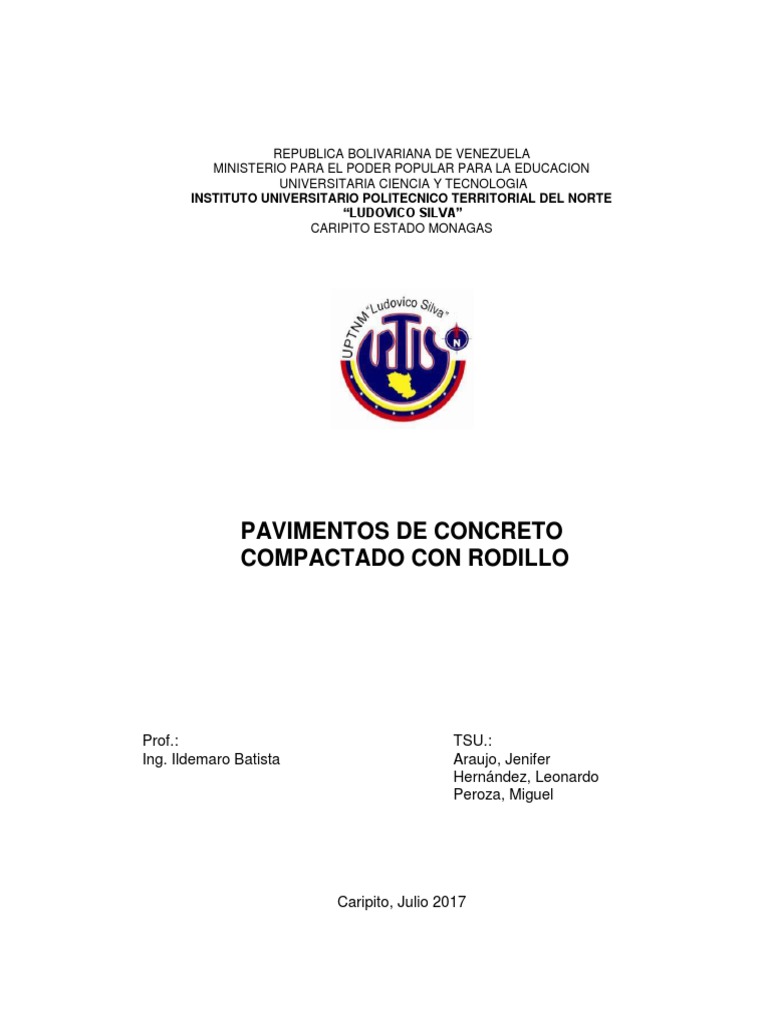 Concreto Compactado Con Rodillo | PDF | Hormigón | Cemento