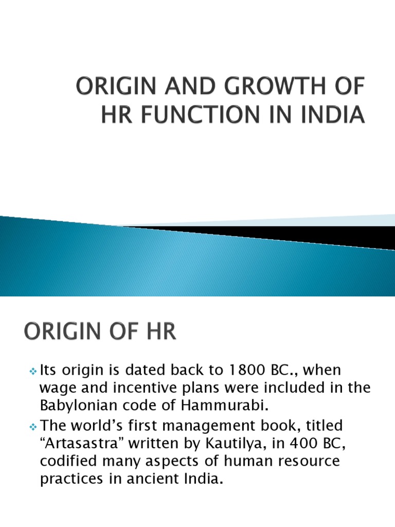 Evolution of HRM | PDF | Human Resource Management | Trade Union