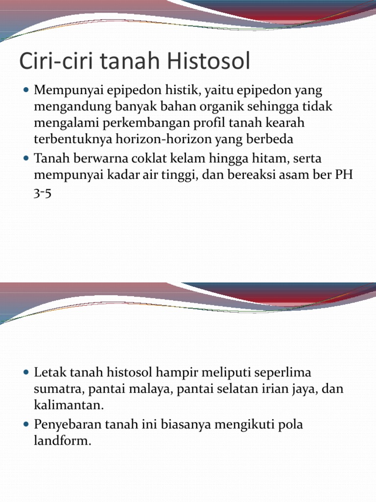 Ciri-Ciri Tanah Histosol | PDF