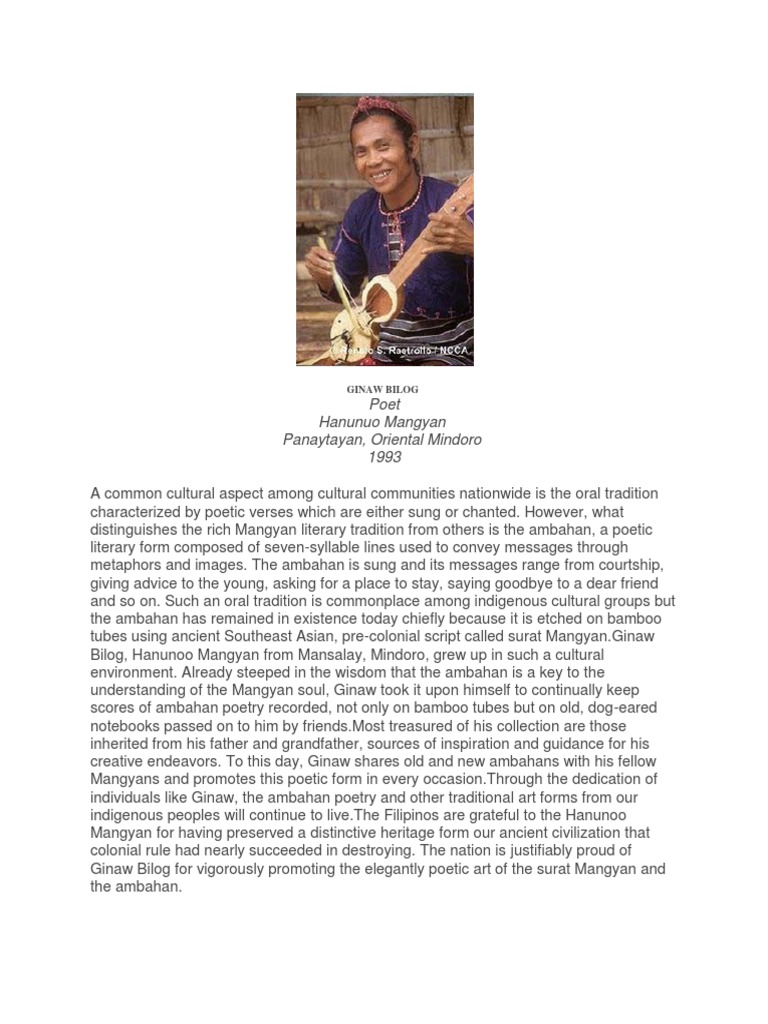 5 Gamaba-Awardees of All Time | PDF | Weaving | Poetry