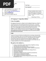 Honors American Lit Syllabus 2019-20 | PDF | Reading Comprehension ...