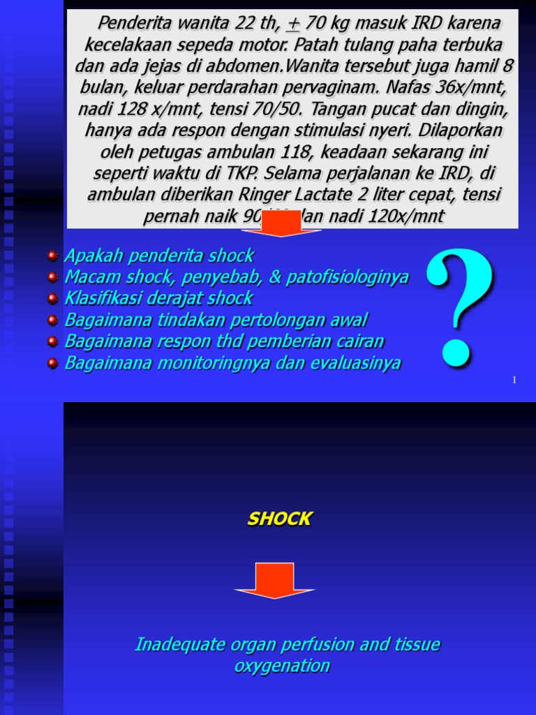 Kuliah 8. Anestesi - Syok Dan Tata Laksananya | PDF | Shock ...