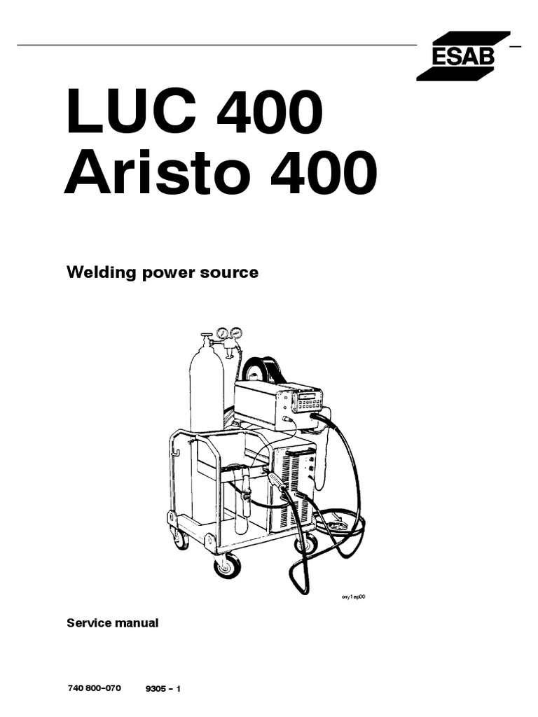 Esab Luc 400 Aristo 400 | PDF | Electrical Connector | Power Supply