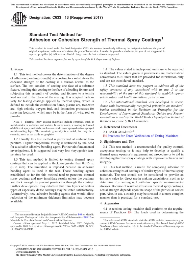 Astm C633 PDF | PDF | Adhesive | Procedural Knowledge