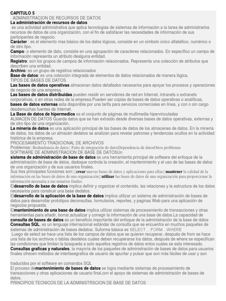 Capitulo 5 | PDF | SQL | Bases de datos