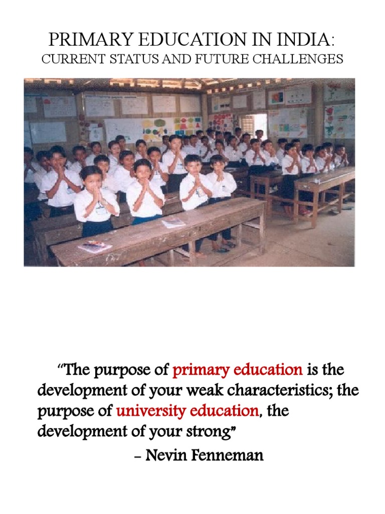 Primary Education In India Pdf Teachers Textbook