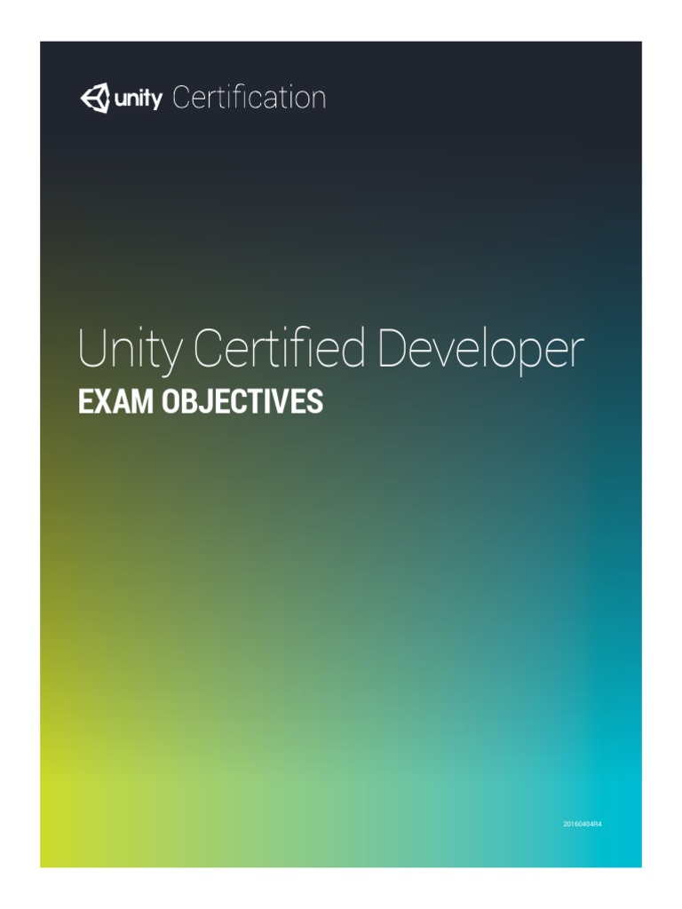 Unity Certified Developer Exam Objectives PDF | PDF | Video Games ...
