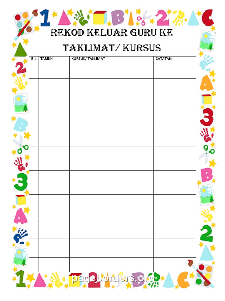 Rekod Keluar Masuk Guru | PDF