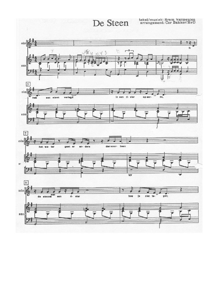 Bladmuziek de Steen Bram Vermeulen | PDF