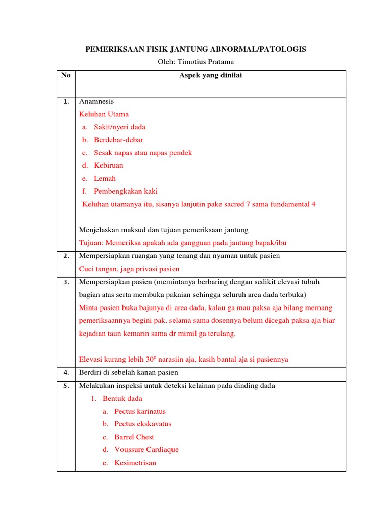 DETEKSI GANGGUAN JANTUNG MELALUI PEMERIKSAAN FISIK | PDF