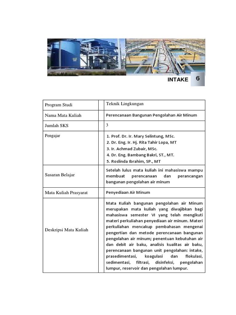 Desain dan Fungsi Bangunan Intake Air | PDF