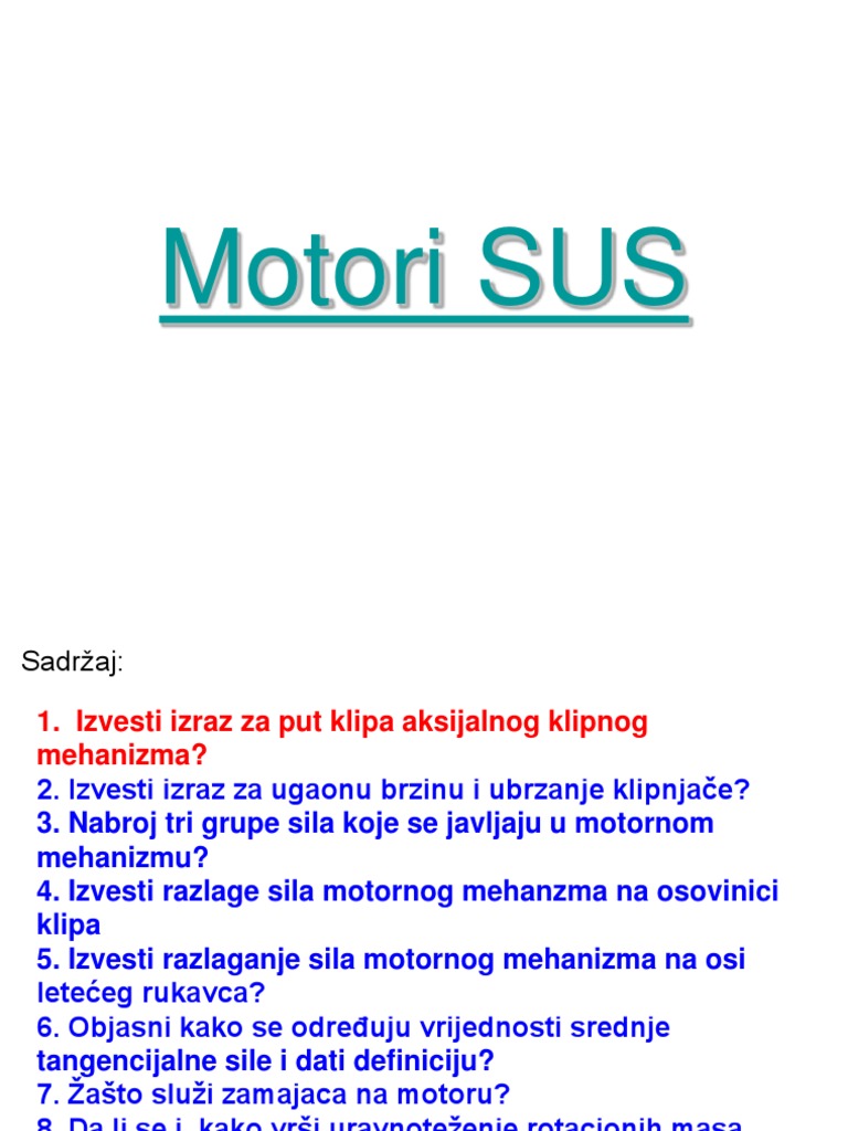 Motori SUS | PDF